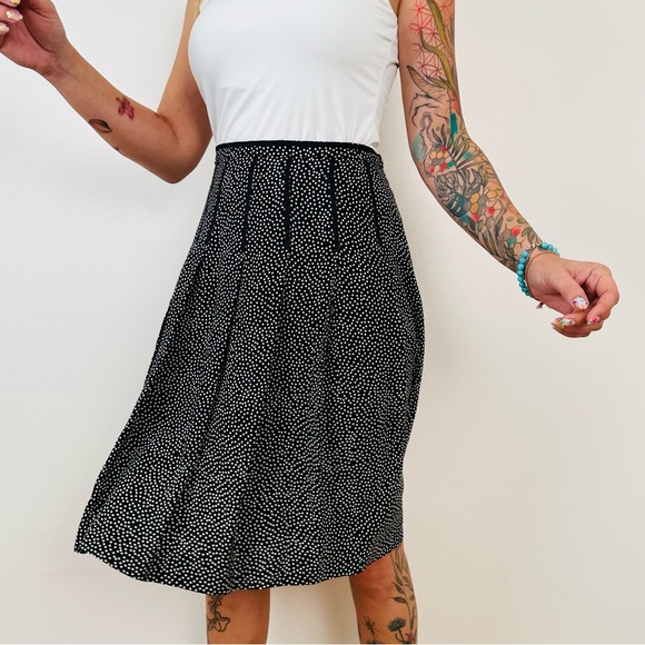 Pendleton | Skirts | Vintage Pendleton Silk Pleated Polka Dot A Line Knee Length Skirt | Poshmark